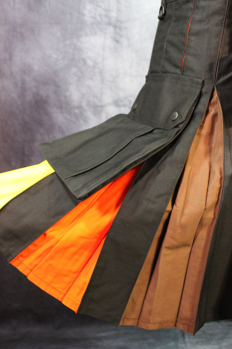 Bear Flag Pleats Utility Kilt by Kilted Bros – Wolfstryker Leather