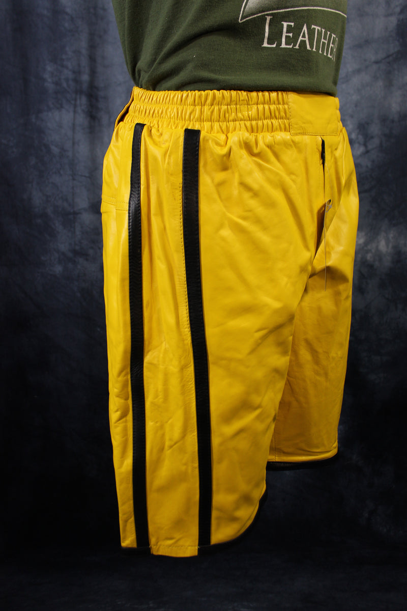Basketball Shorts in Yellow and Black – Wolfstryker Leather