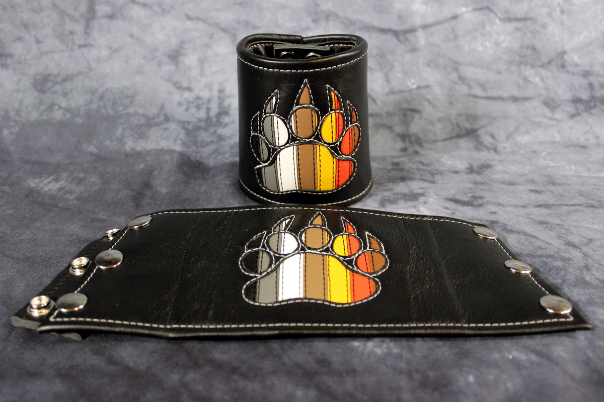 Bear Pride Bracers - Pair – Wolfstryker Leather