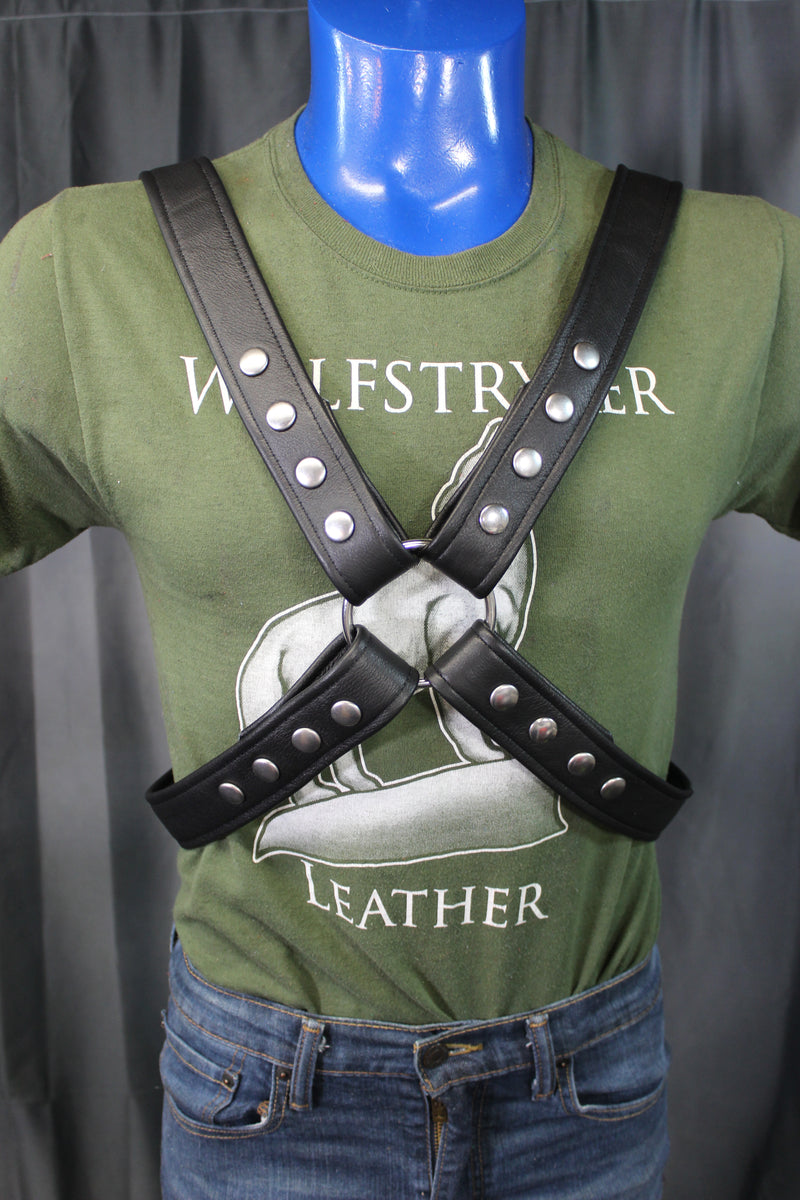 Classic X Harness with Snaps – Wolfstryker Leather