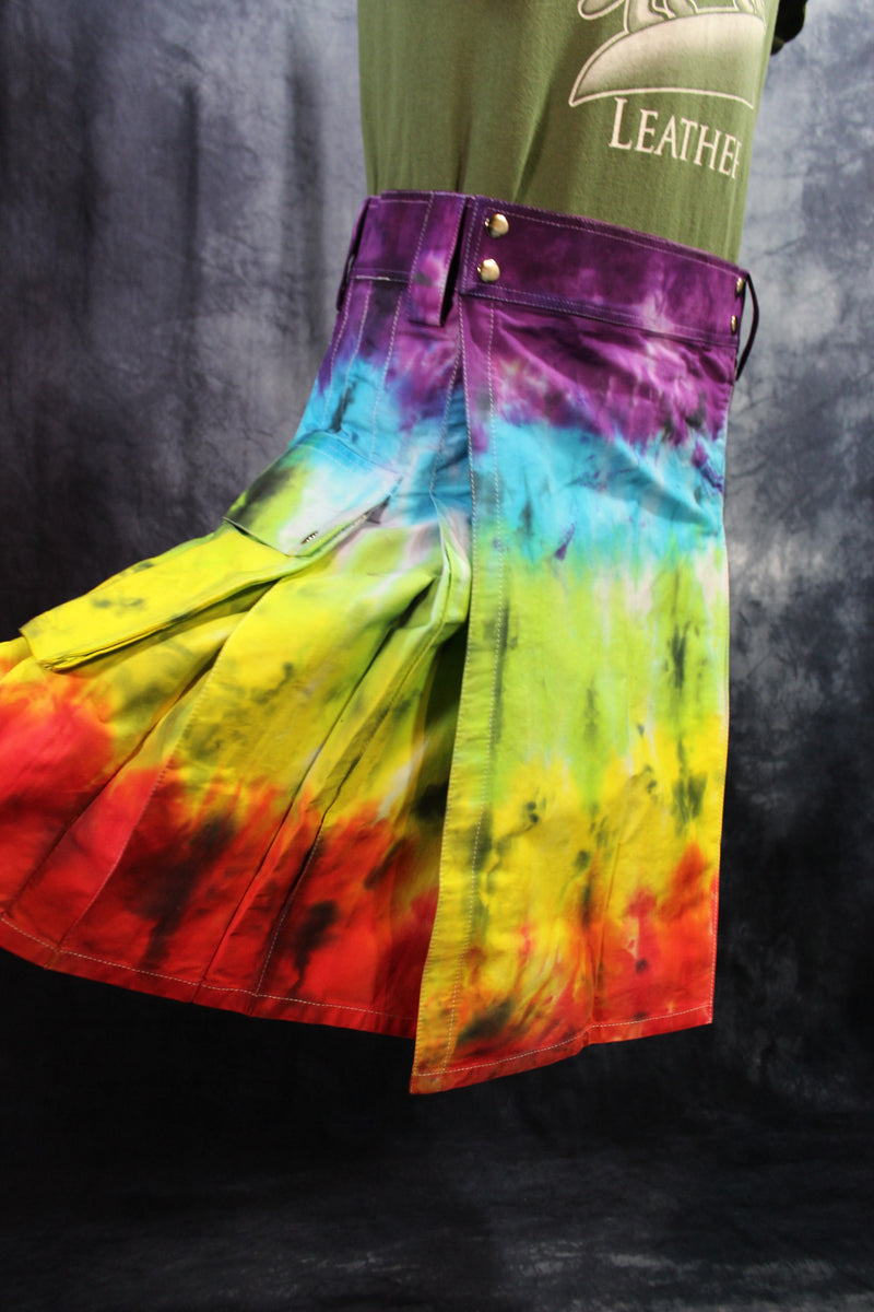 PRIDE Tie-Dye Kilt by Kilted Bros – Wolfstryker Leather
