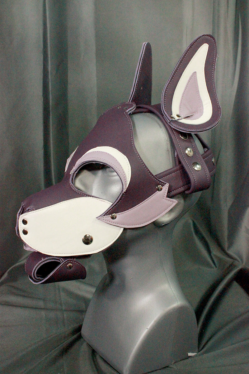 Husky Pup Hood in Purple, Lavender, and White – Wolfstryker Leather