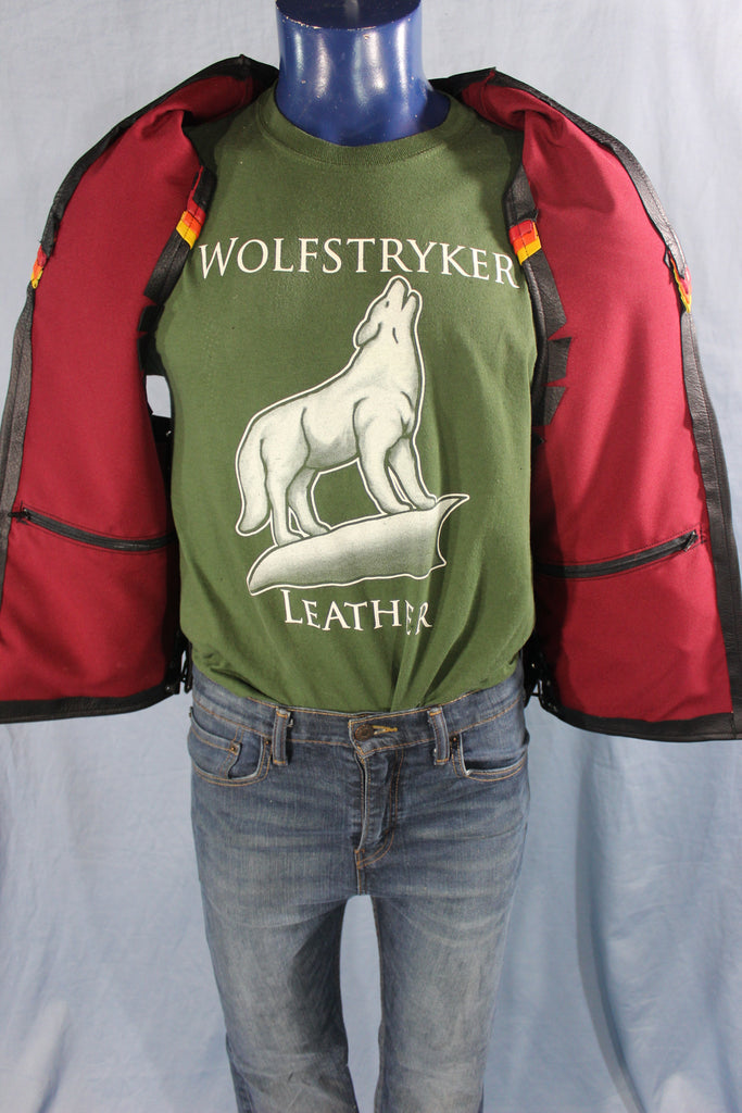 Bar Vest with 3 Shoulder Stripes – Wolfstryker Leather