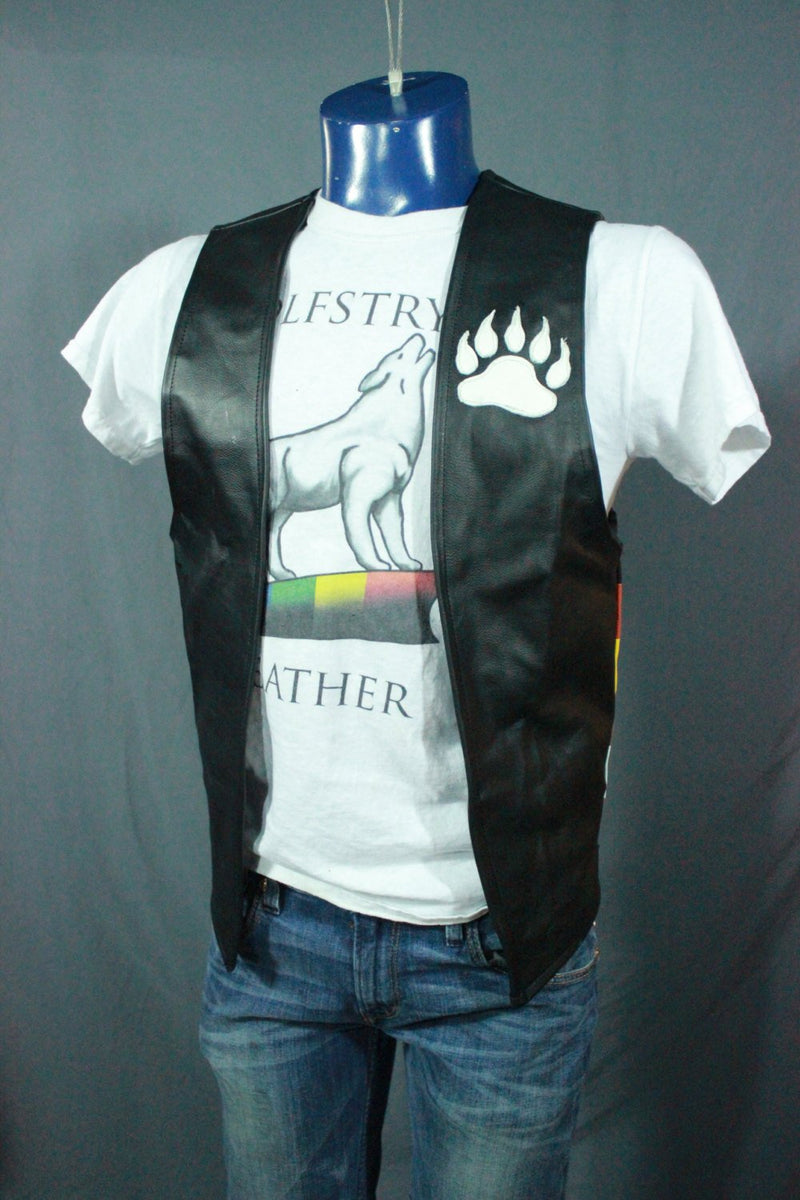 Hand Made Leather Bear Pride Vest – Wolfstryker Leather