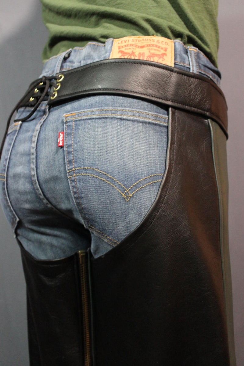 Sir Tom Matt's Collection - Classic Bar Chaps in Black and Green ...